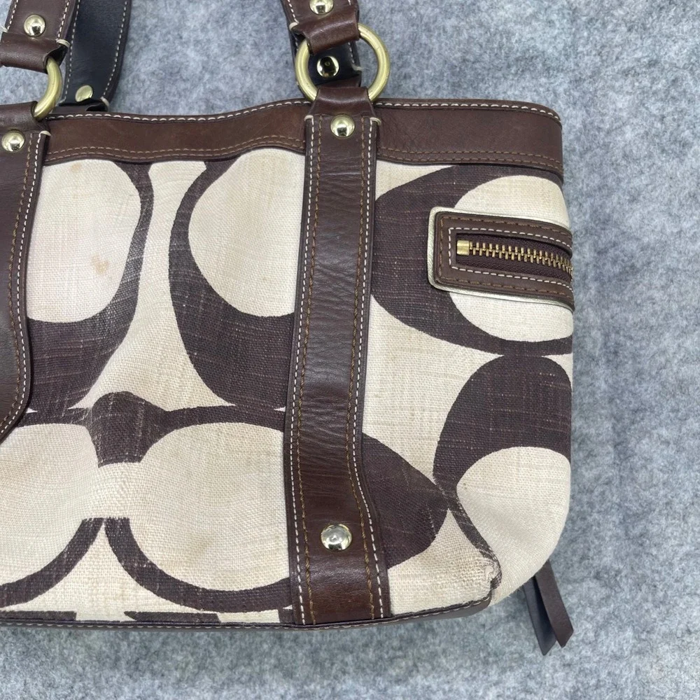 Coach | Bags | Coach Legacy Signature Satchel Bag Women Medium Brown C ...